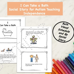 Autism Bath Time Visual Schedule & Social Story (printable) - Etsy