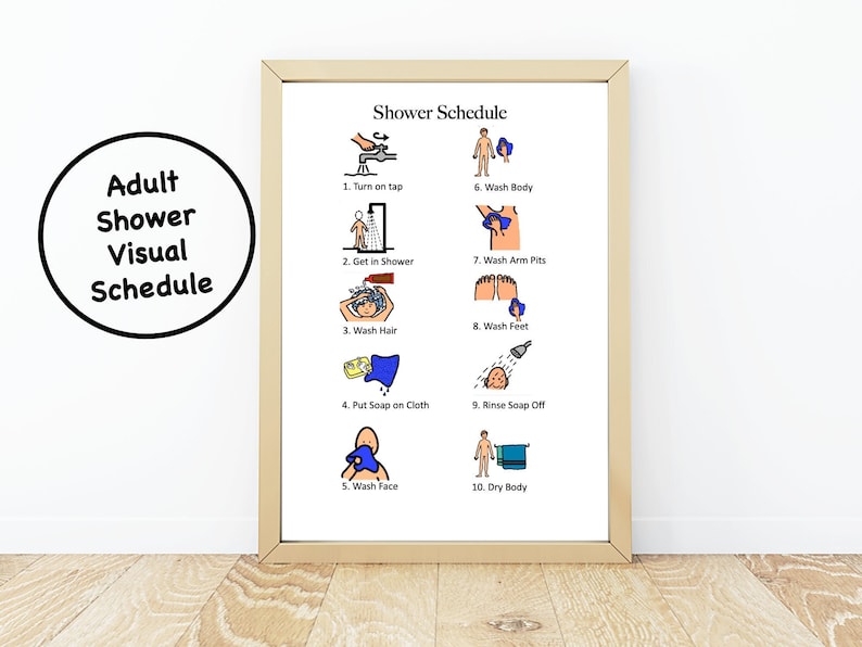 Adults Bath Routine Bath Sequence for Autism Autism Visual | Etsy