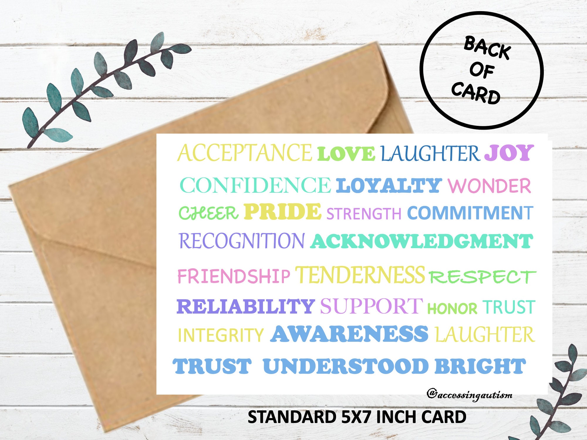 Autism Thank You Card, Thank You Card for Mother, Gift for Autism ...