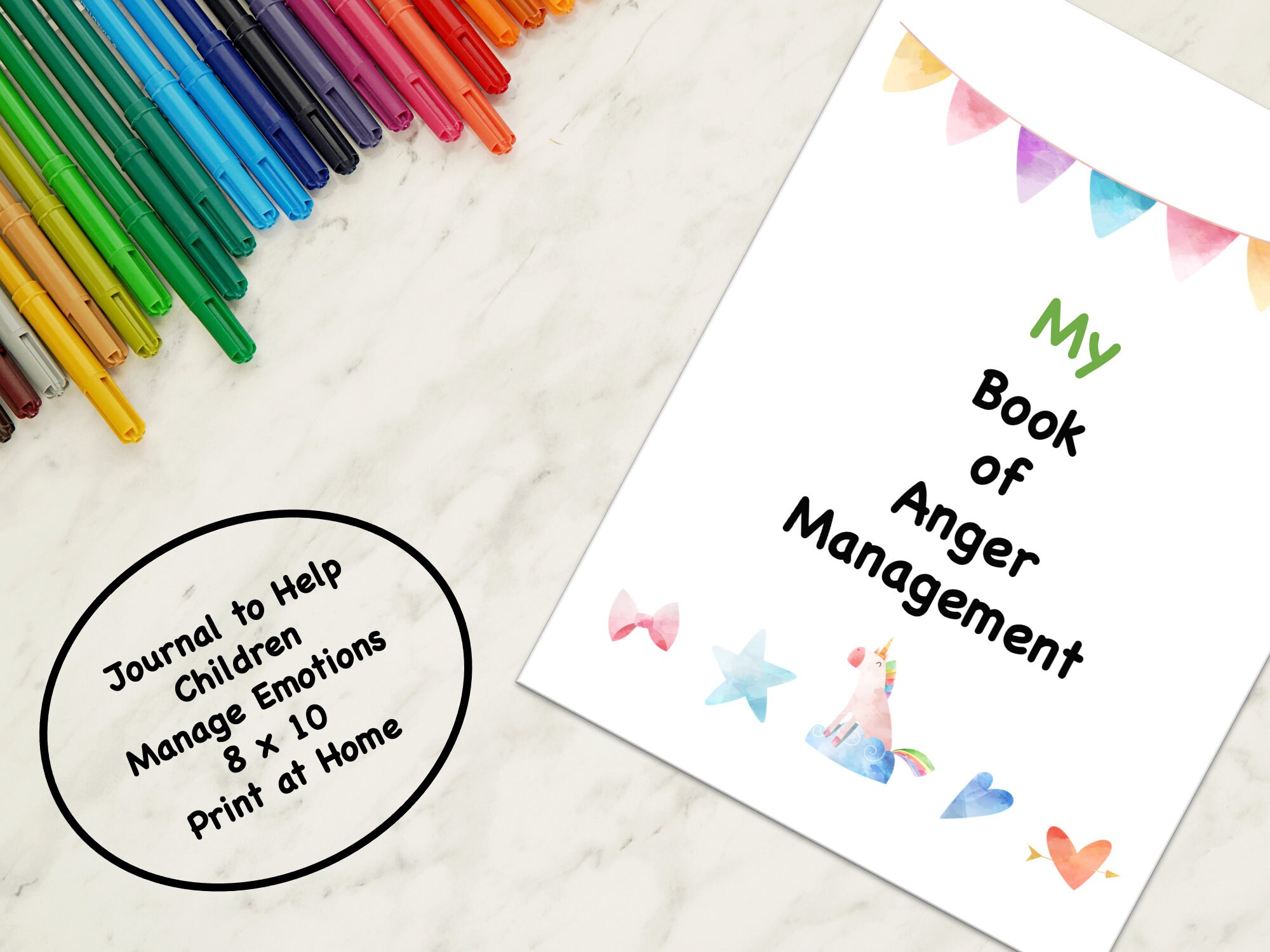 Kids Anger Management Workbook / Kids Anxiety Worksheet - Etsy