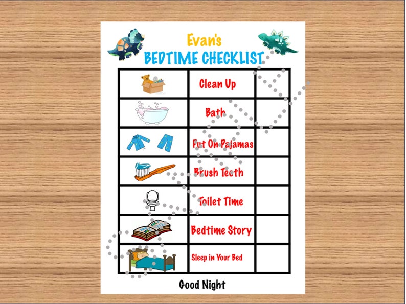 Kids Evening Routine Chart/ Kids Morning Routine Chart/ Bedtime Routine ...