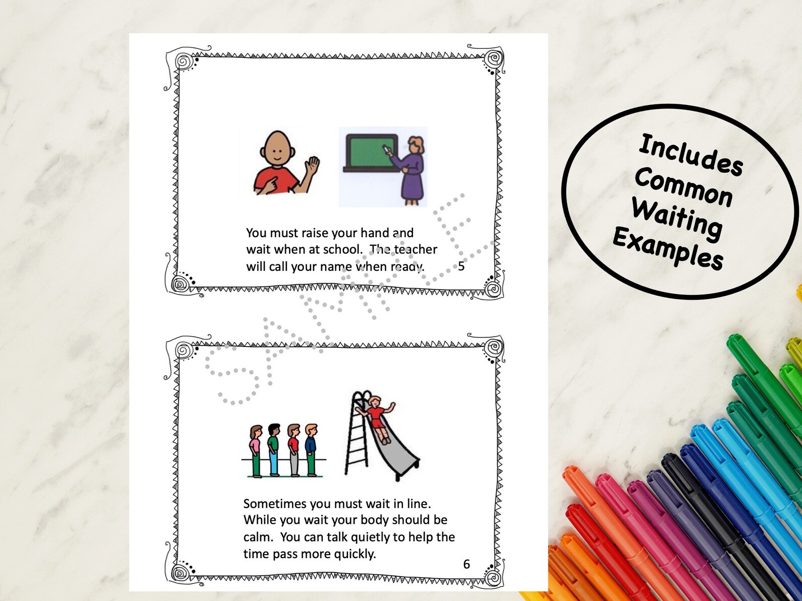 Patience Social Story for Autism: Waiting Your Turn Social Narrative ...