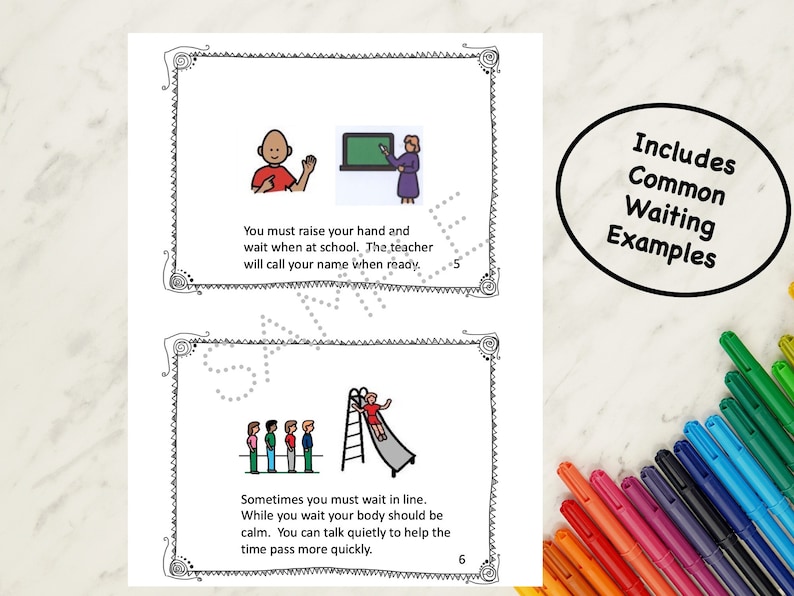 Patience Social Story for Autism: Waiting Your Turn Social Narrative ...