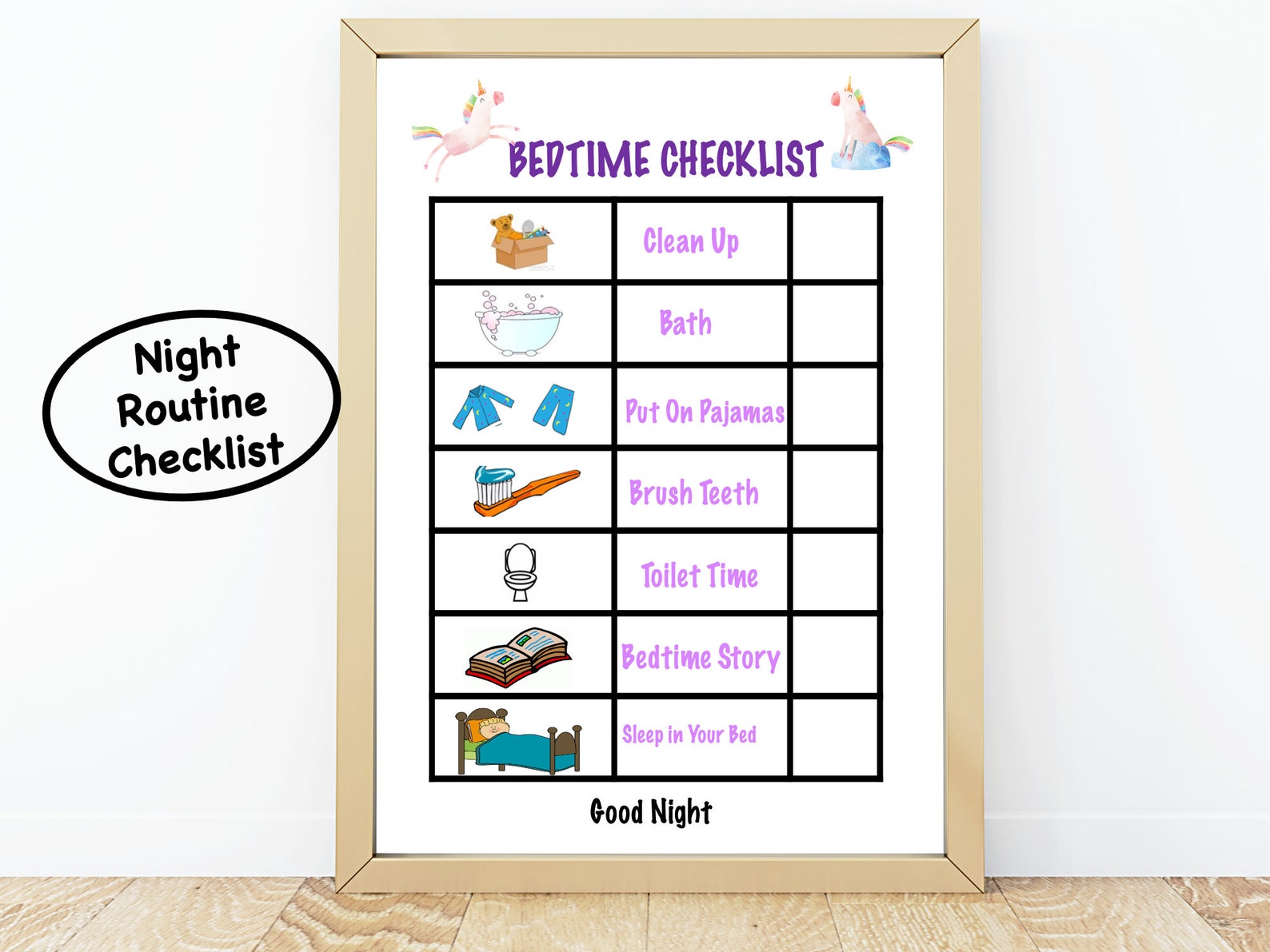 Kids Evening Routine Chart/ Kids Morning Routine Chart/ Bedtime Routine ...