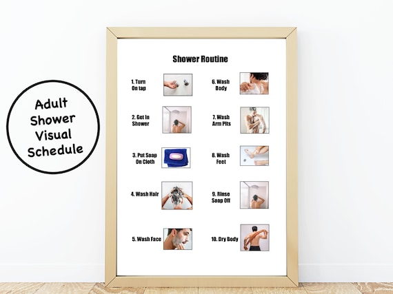 Adults Shower Routine Shower Sequence For Autism Autism Etsy Australia