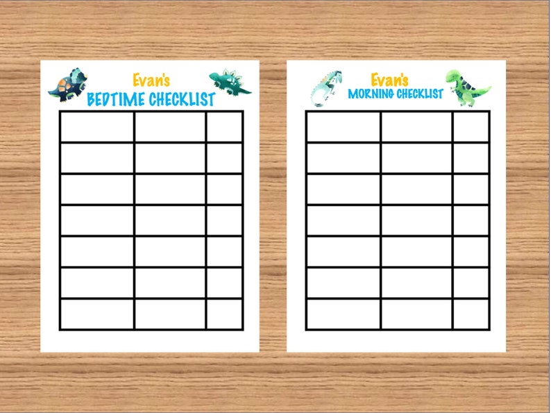 Kids Evening Routine Chart/ Kids Morning Routine Chart/ Bedtime Routine ...