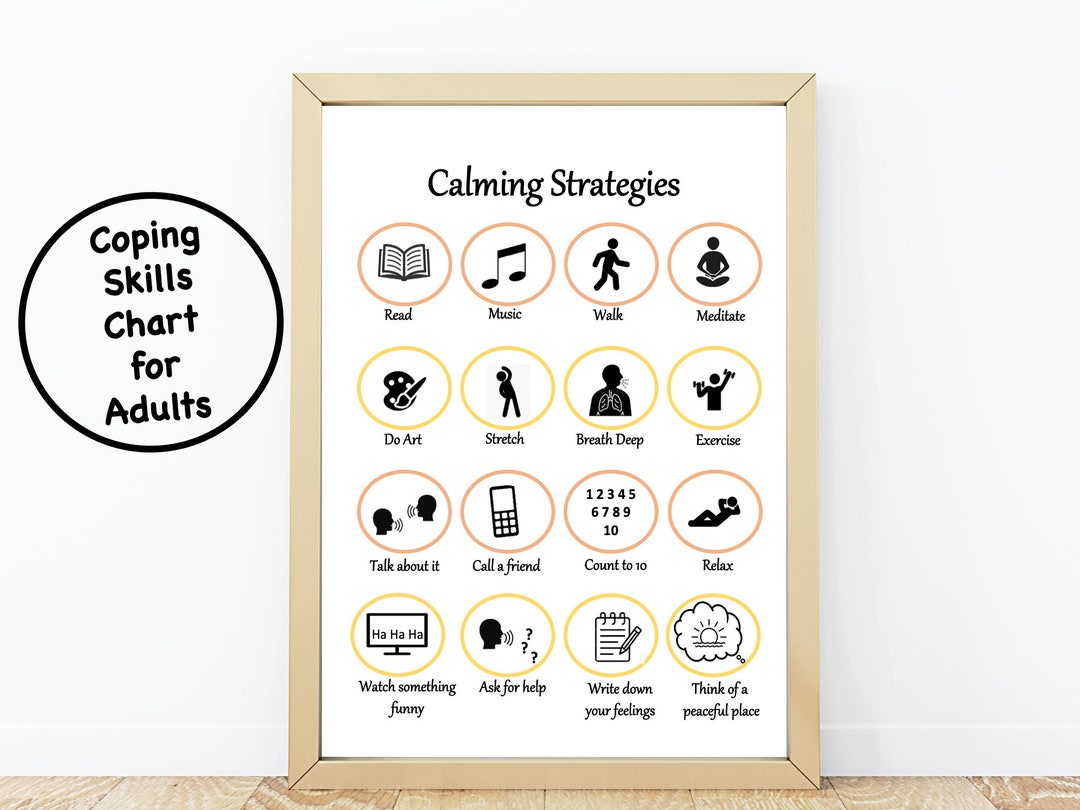 Coping Skills for Autistic Adults Chart, Calming Strategies for Autism ...