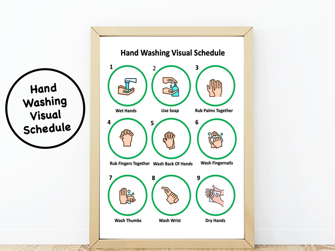 Adult Hand Washing Routine for Autism, Autism Hygiene , Hand Washing ...