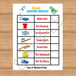 Kids Evening Routine Chart/ Kids Morning Routine Chart/ Bedtime Routine ...