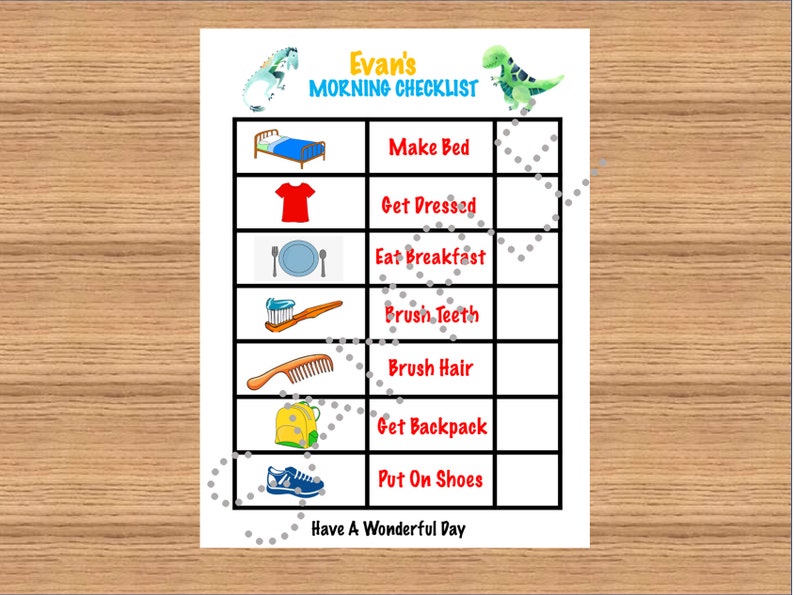Kids Evening Routine Chart/ Kids Morning Routine Chart/ Bedtime Routine ...