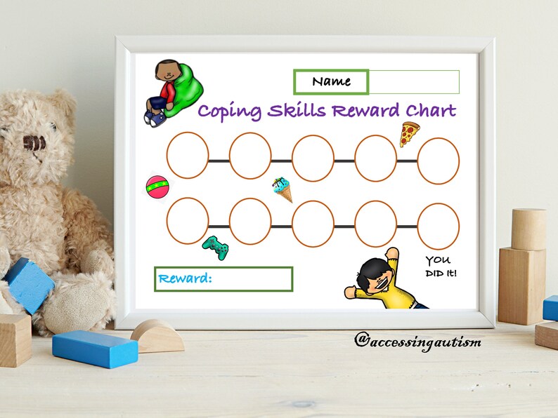 Coping Skills Choice Board for Autism: Calming Strategies & Reward ...