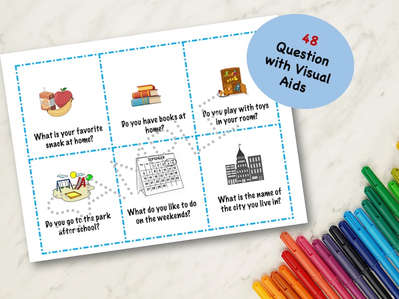 Autism Conversation Starter Cards: Visual Prompts for Social Skills - Etsy
