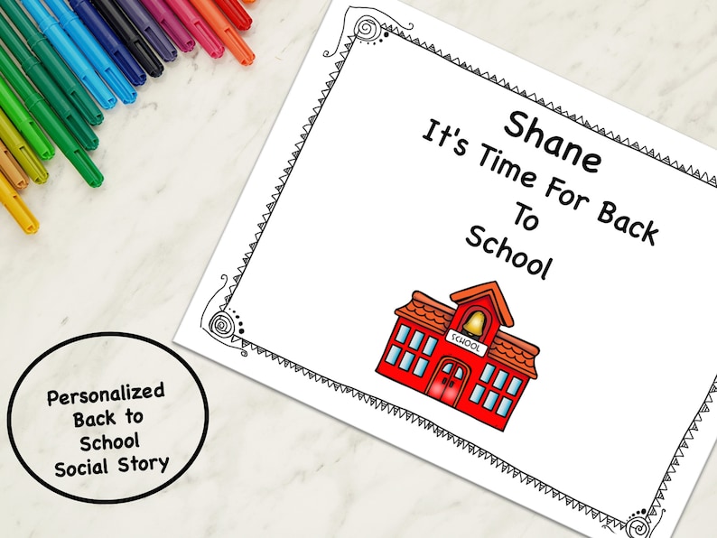 Back to School Social Story for Autism, Autism Social Story, Autism ...