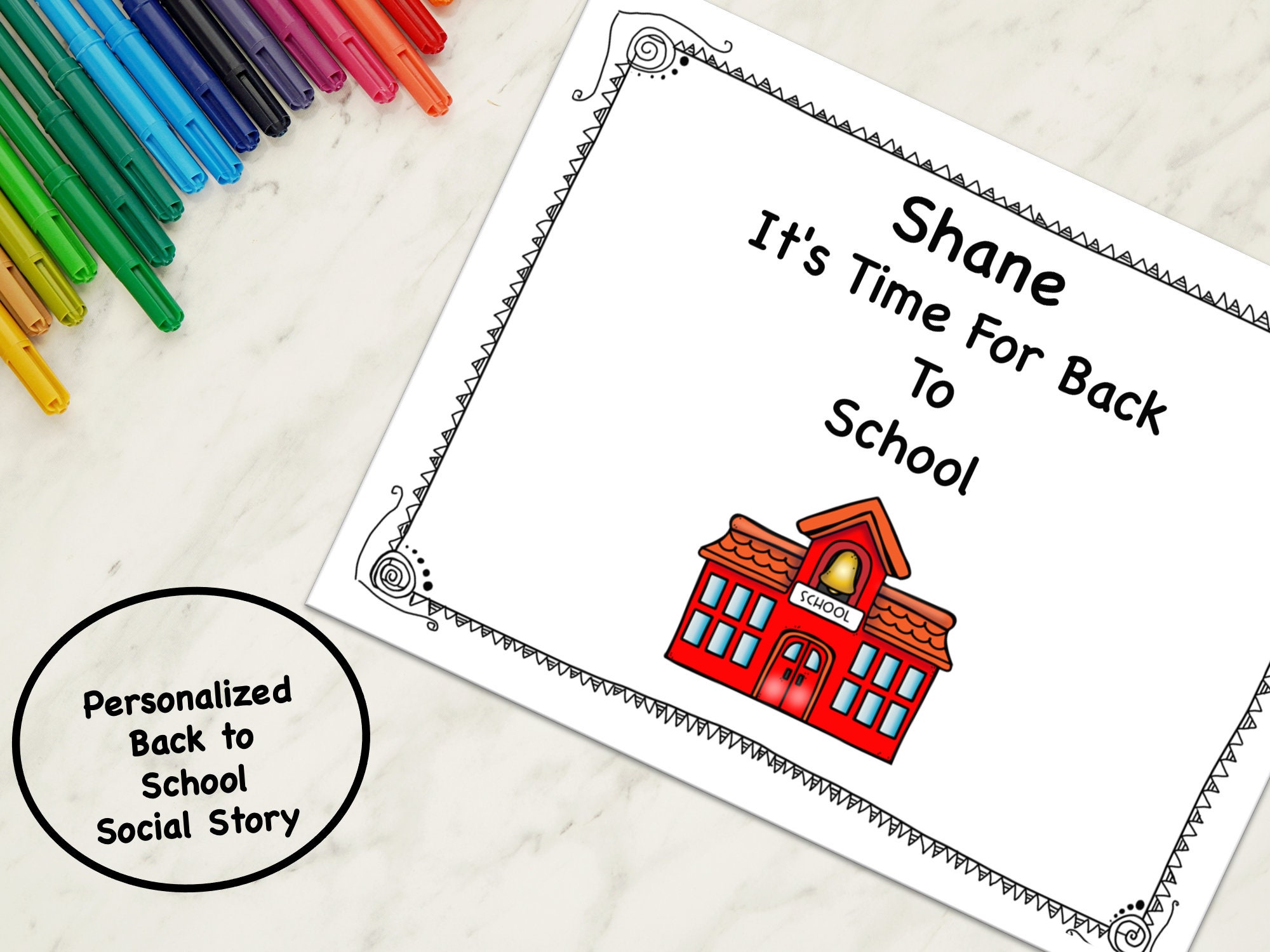 Back to School Social Story for Autism, Autism Social Story, Autism ...