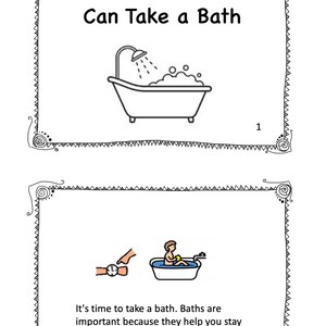 Autism Bath Time Visual Schedule & Social Story (printable) - Etsy