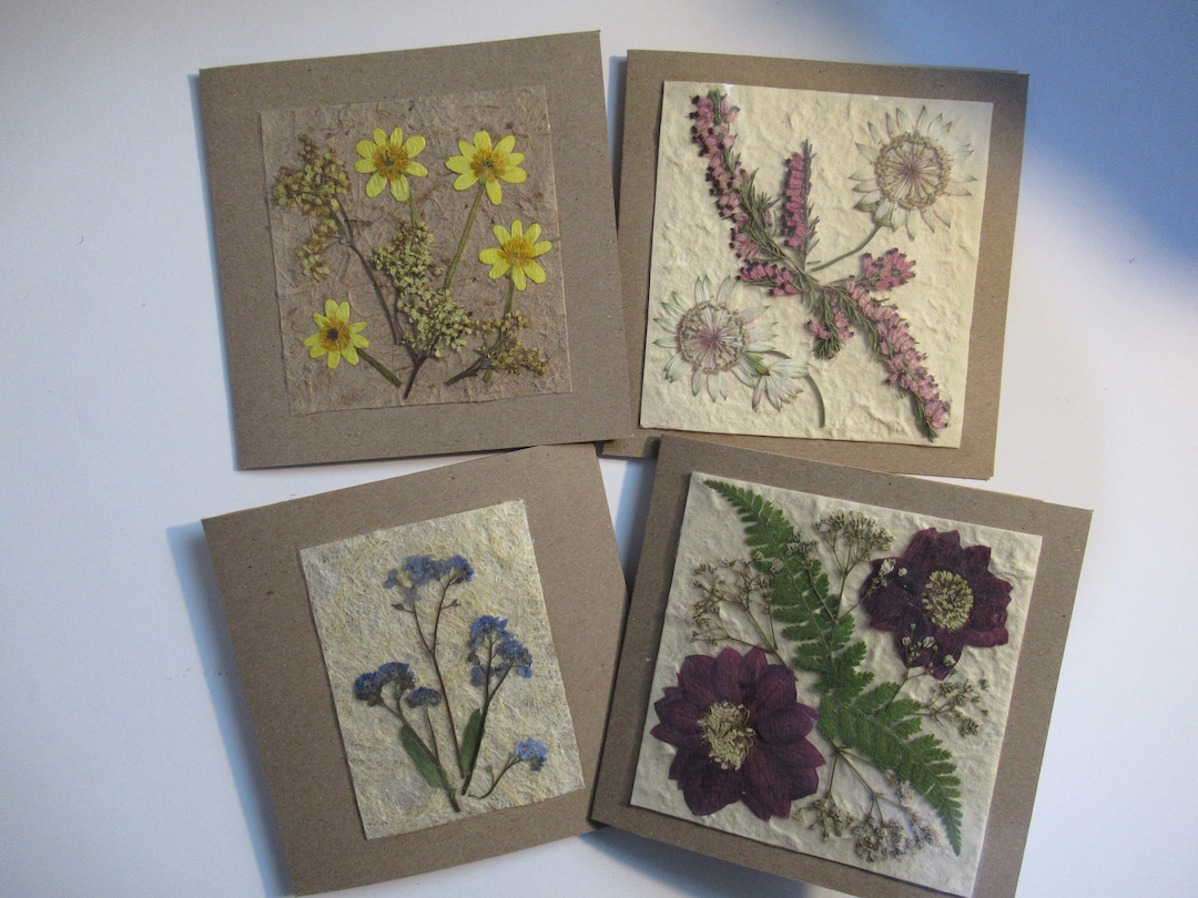 Pressed Flower Card Real Flower Card Handmade Dried Flower Card Blank ...