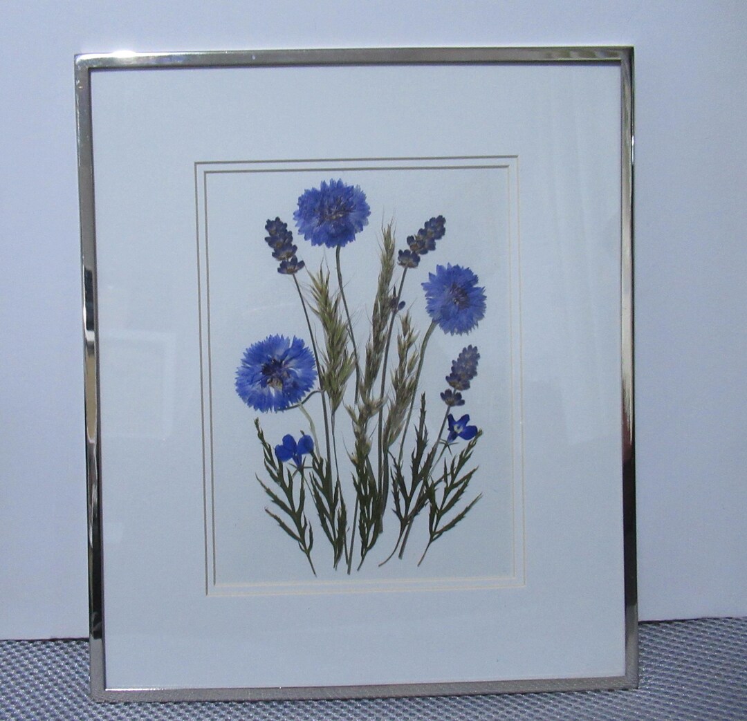 Pressed Flower Frame REAL Flower Frame Hand Made Dried Flower Frame ...