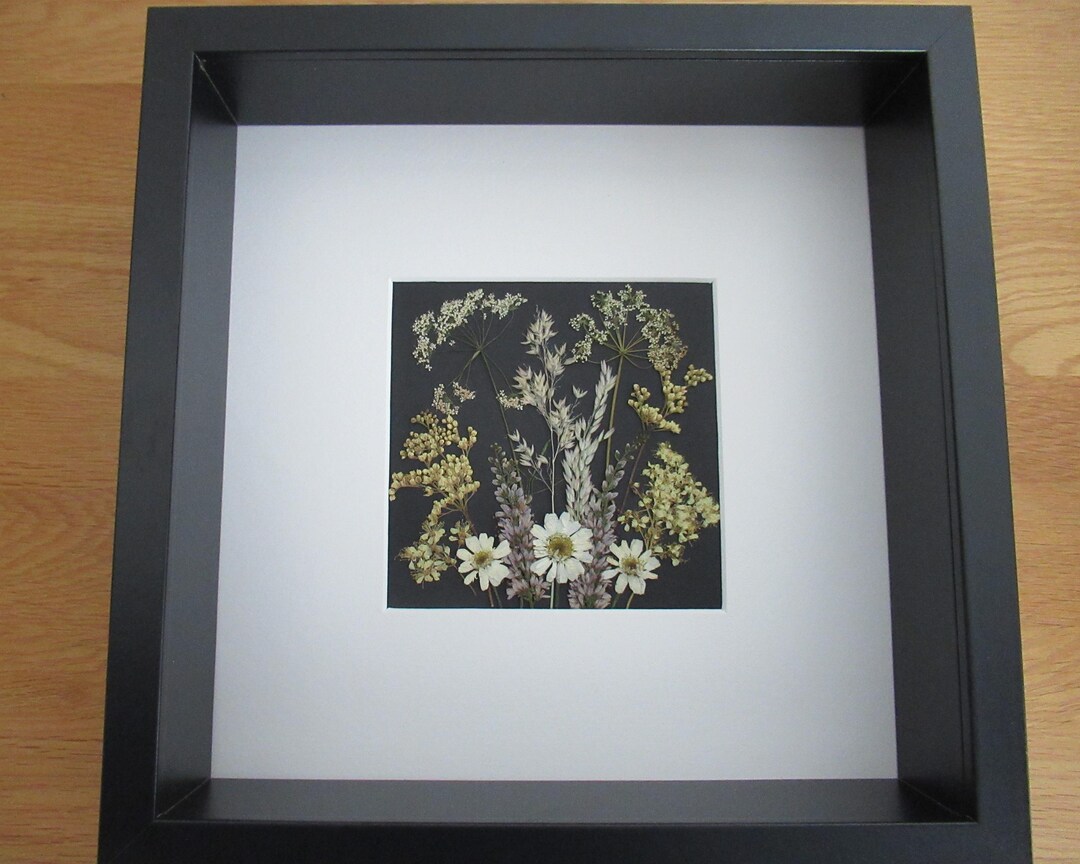 Pressed Flower Frame REAL Flower Frame Handmade Dried Flower Frame Wall ...