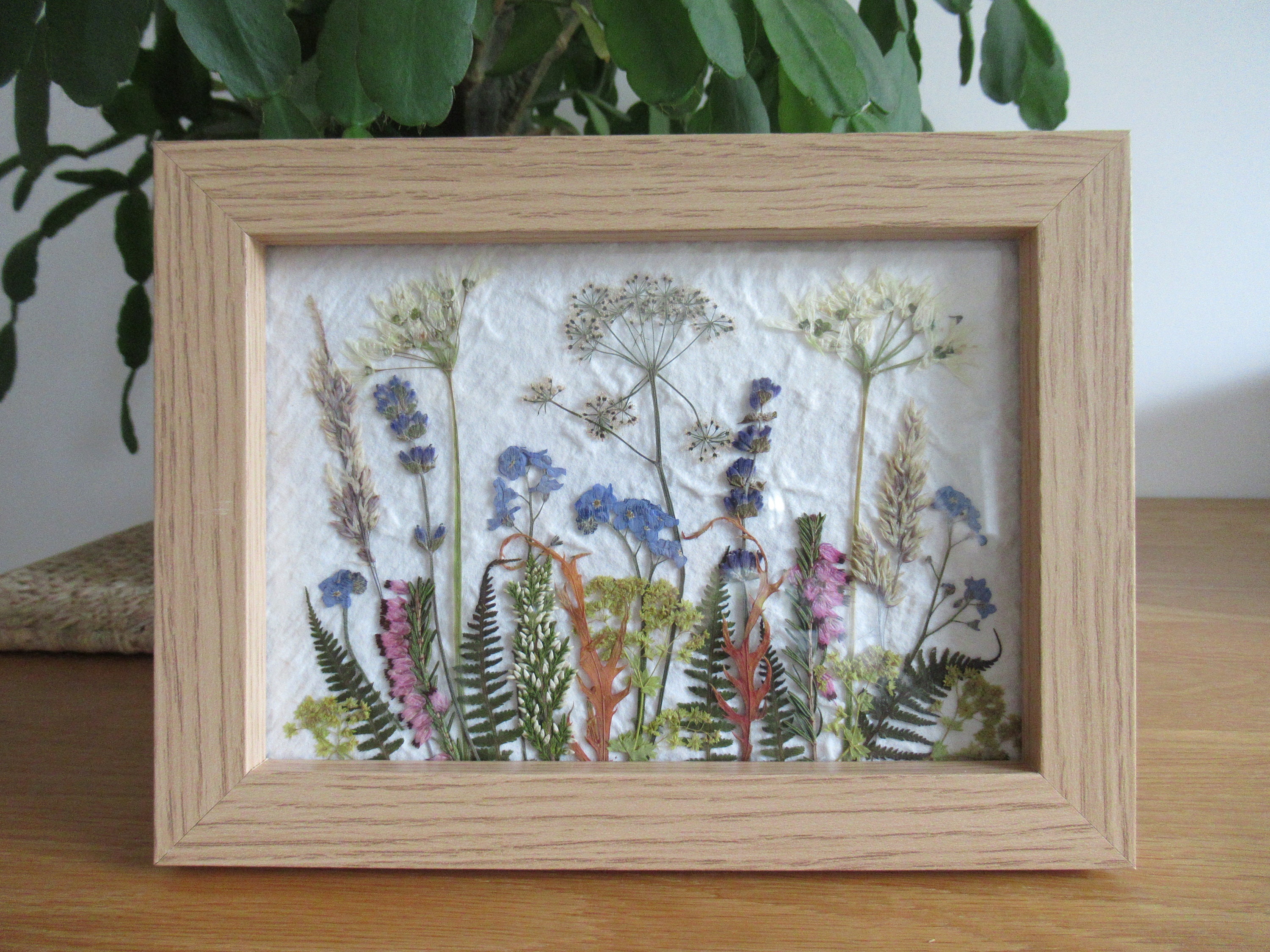 Pressed Flower Frame REAL Flower Frame Handmade Dried Flower - Etsy