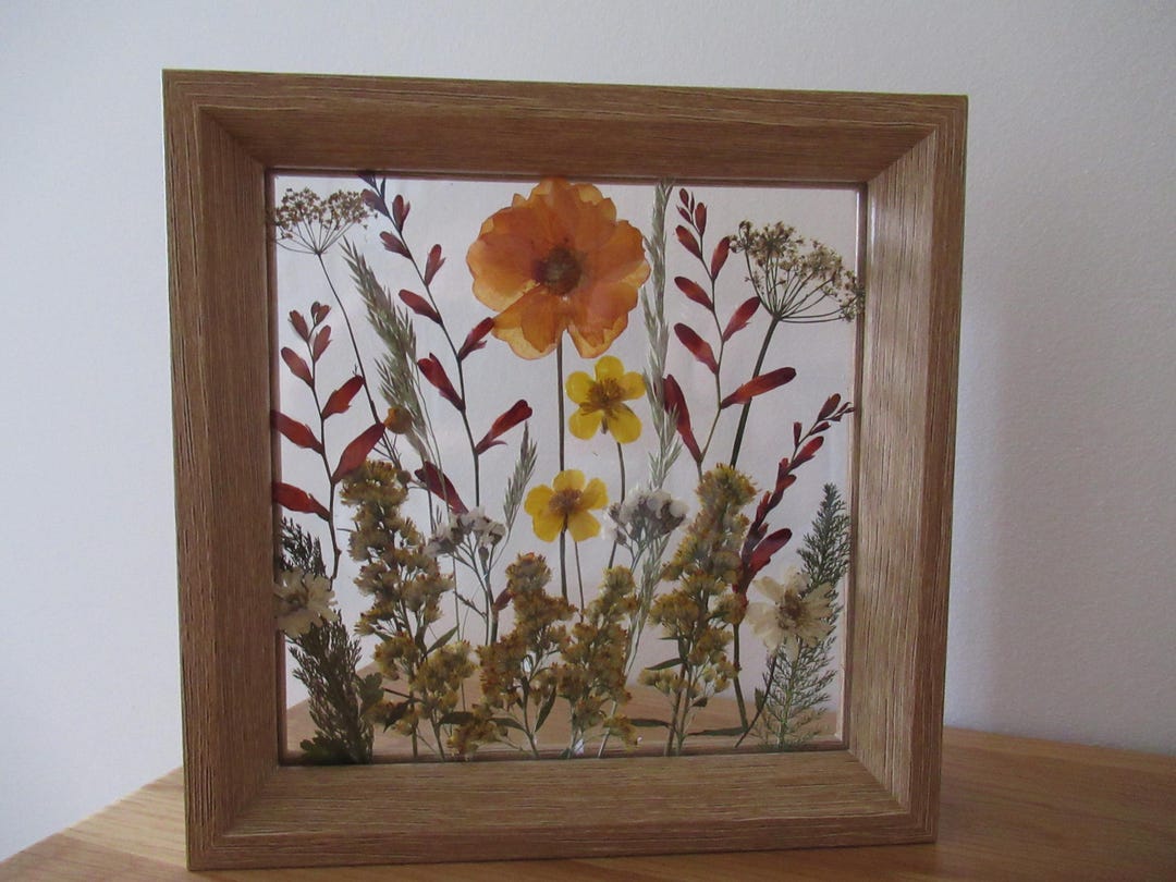 Real Pressed Flower Frame Rustic Simple Wooden Flower Frame Handmade ...
