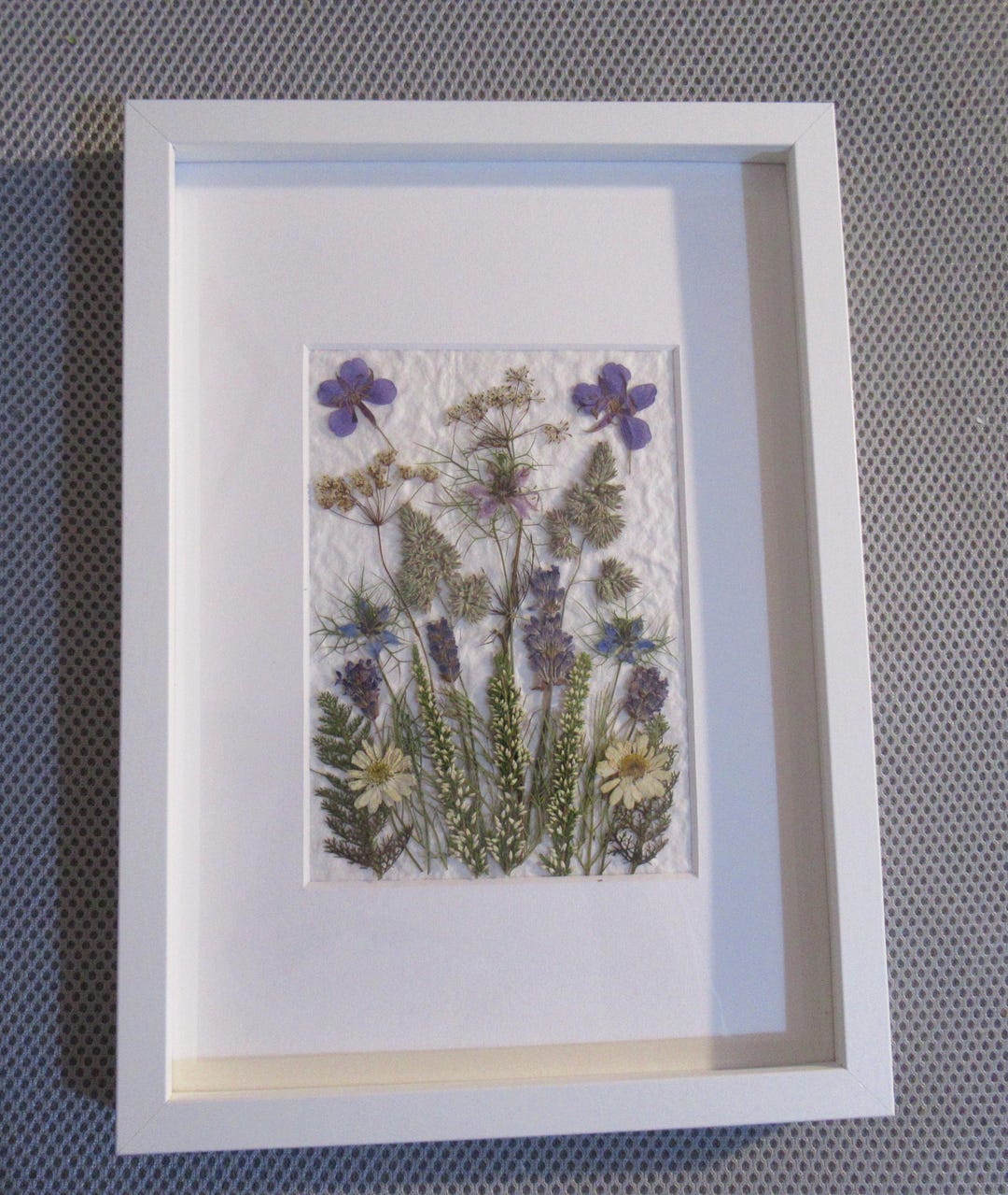 Pressed Flower Frame REAL Flower Frame Handmade Floral Frame Dried ...