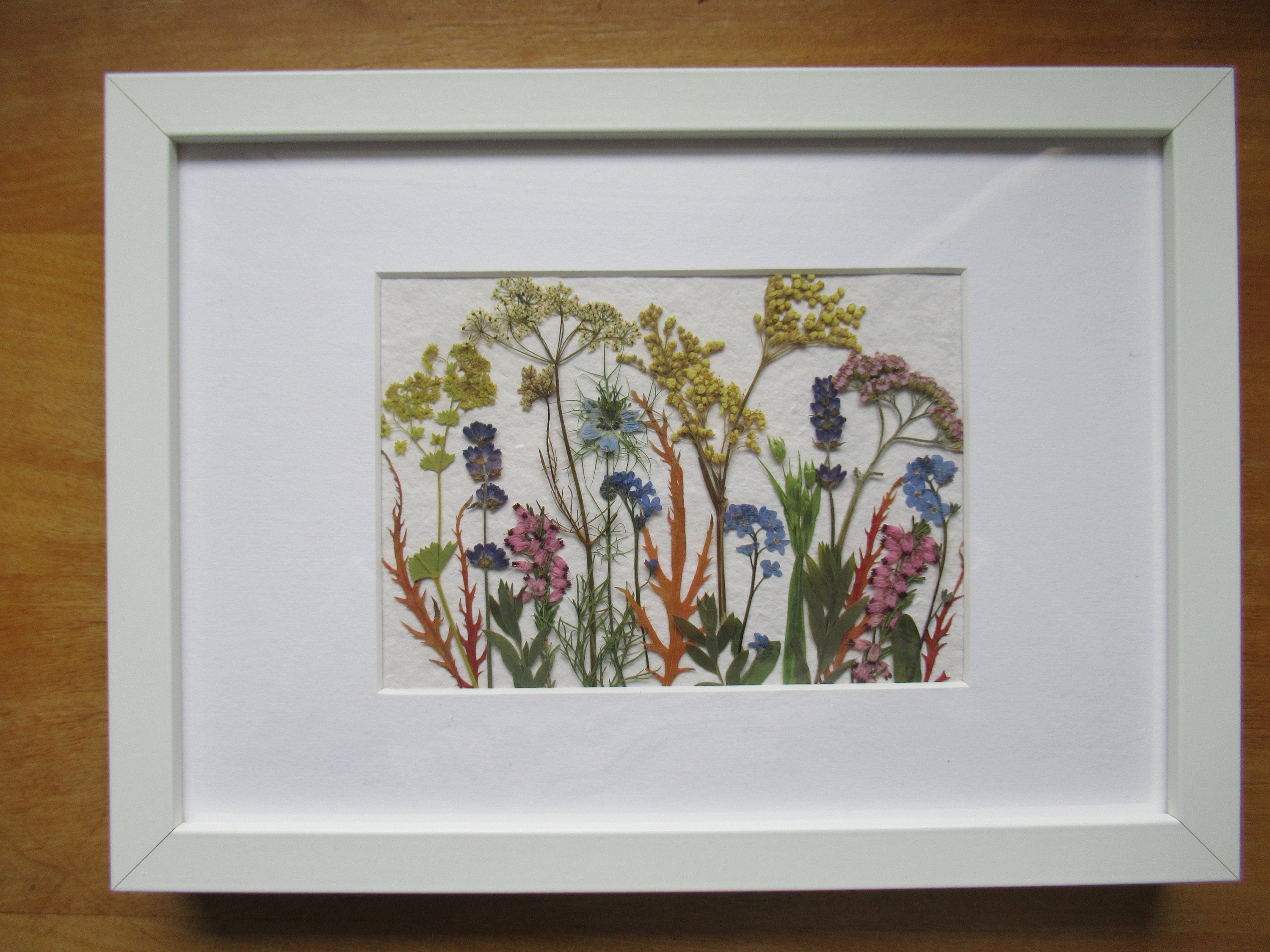 Pressed Flower Frame REAL Flower Frame Hand Made Dried Flower - Etsy