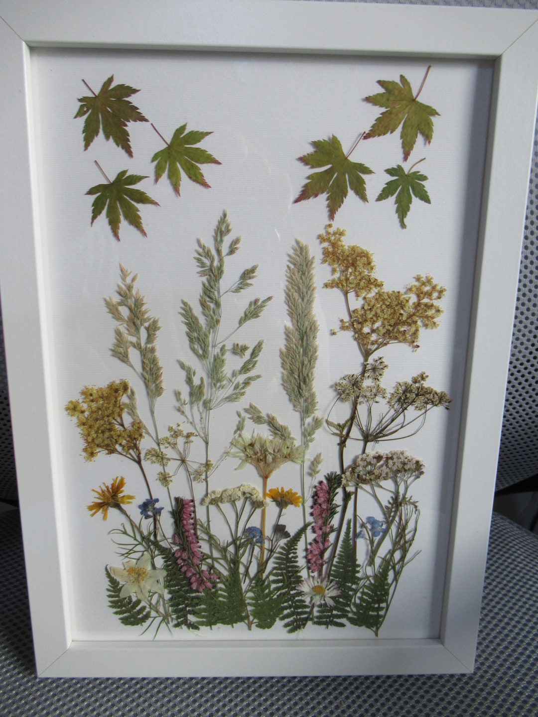 Framed Pressed Flowers REAL Flower Frame Handmade Floral Frame Dried ...