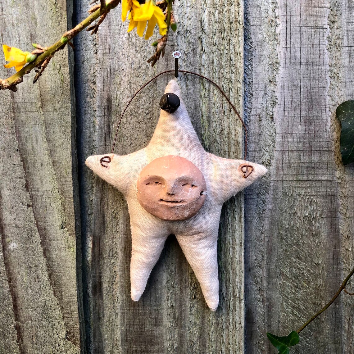 Primitive Folk Art Hanging Star - Etsy