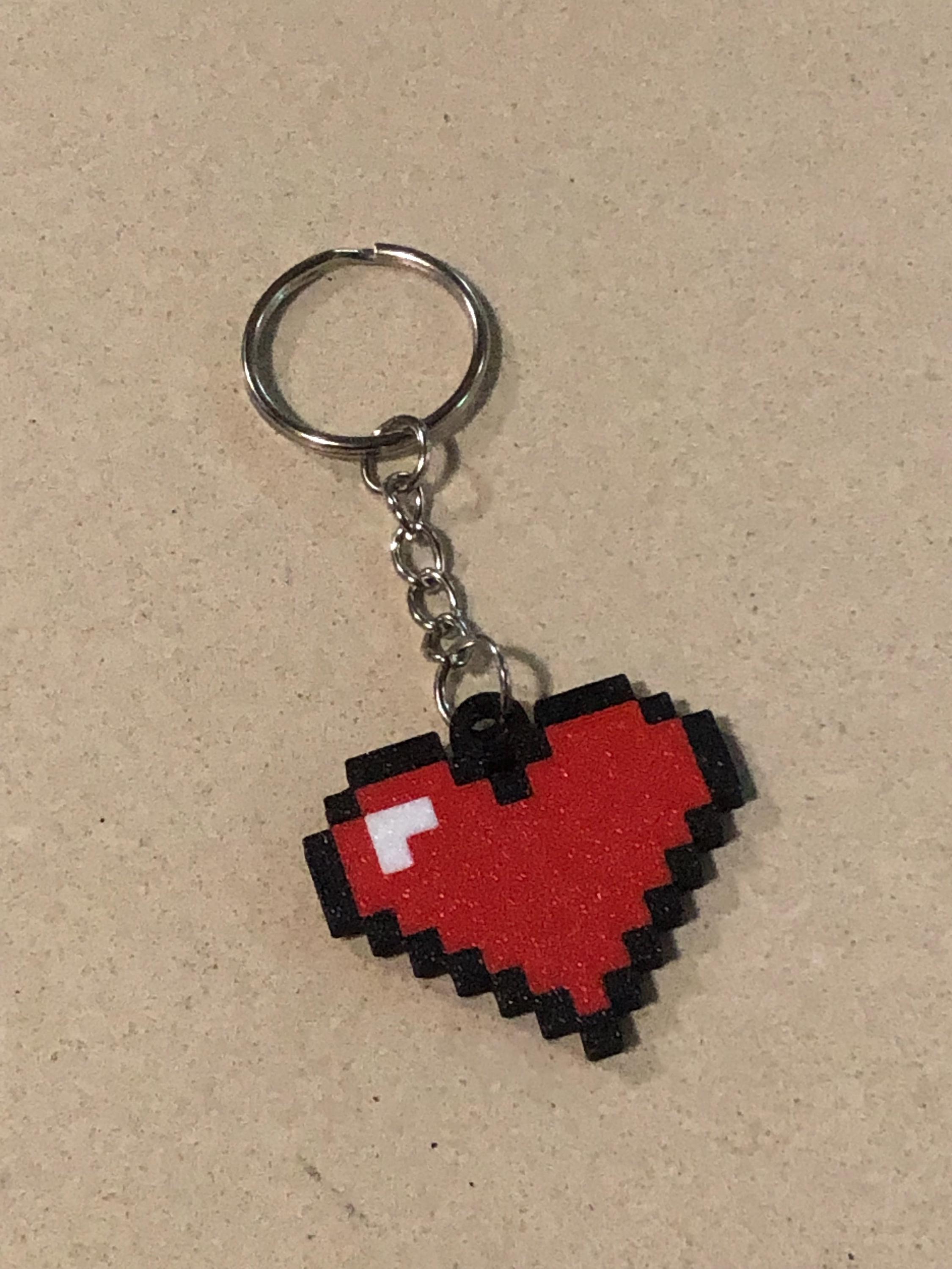 3D Printed KEYCHAIN Heart Shape - Etsy