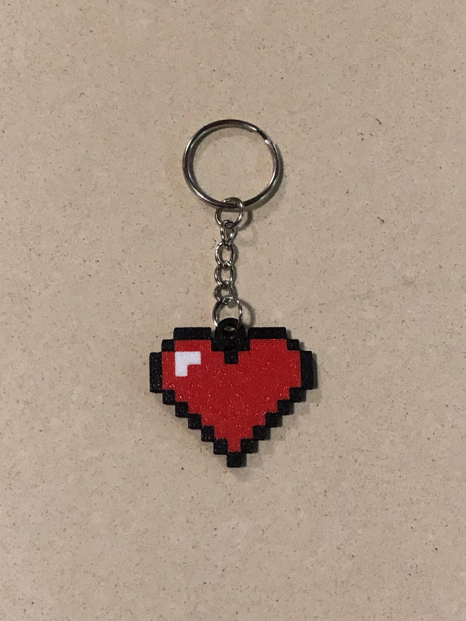 3D Printed KEYCHAIN Heart Shape - Etsy