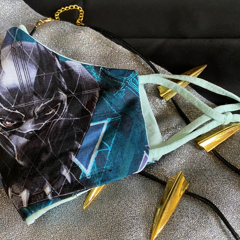 Black Panther Face Mask - Etsy