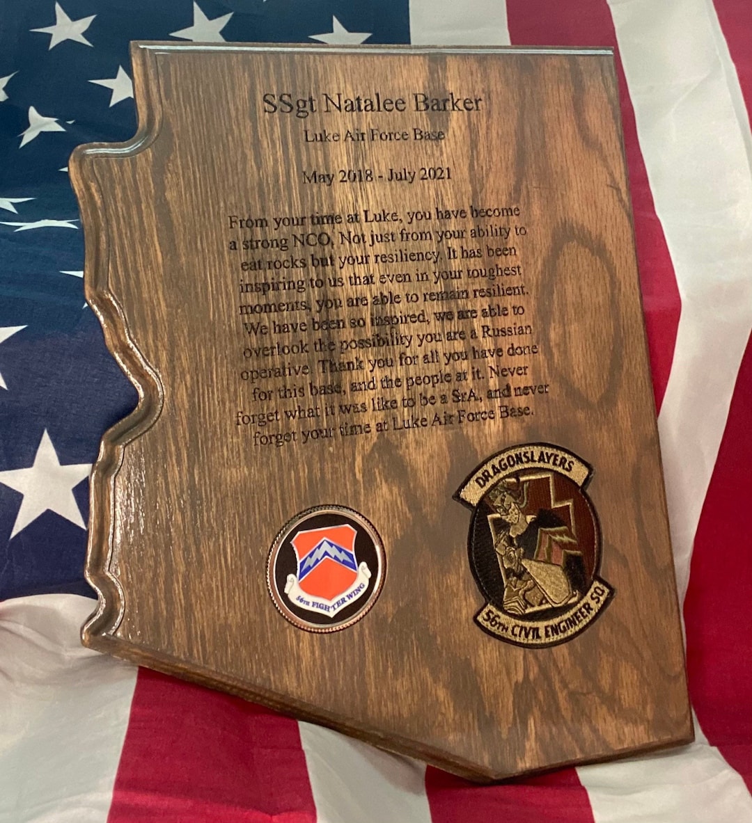 Personalized Military Plaques- USMC, Air Force, Navy, Army, Coast Guard ...