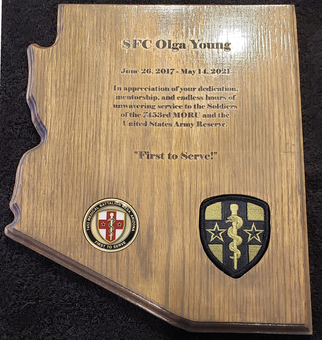 Custom Military Plaque – Personalized Gift for Army, Navy, Air Force ...