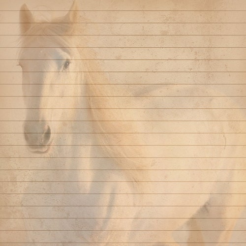 Vintage Horses Paper Sheets With Lines Digital and Printable - Etsy