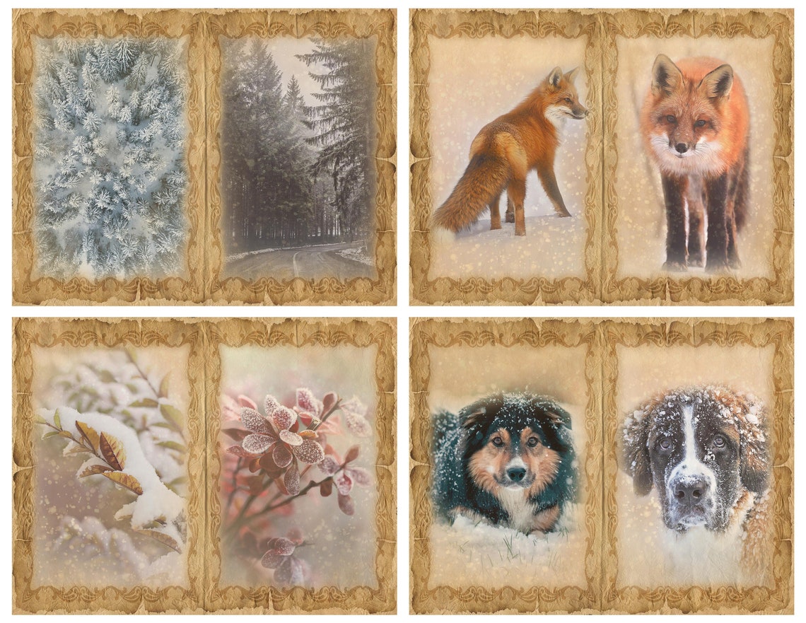 Winter Tale Junk Journal Pages Winter Digital Printable - Etsy