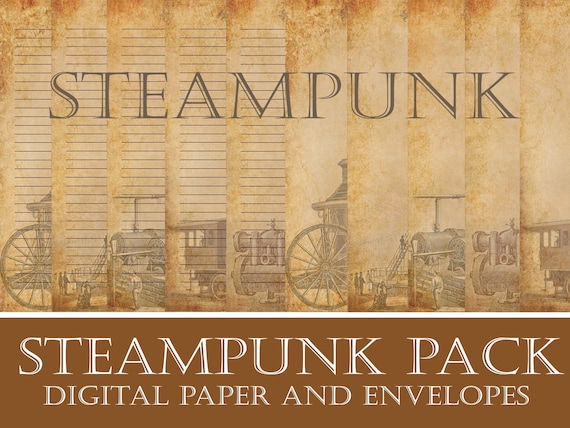 Steampunk Writing Paper Sheets and Envelopes Blank Pages and - Etsy