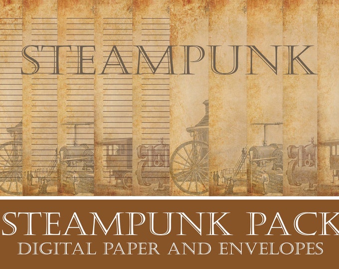 Steampunk Writing Paper Sheets and Envelopes Blank Pages and - Etsy