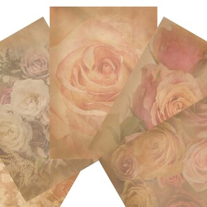 Vintage Rose Paper and Envelopes, Retro Writing Sheets and Mailers, Old ...