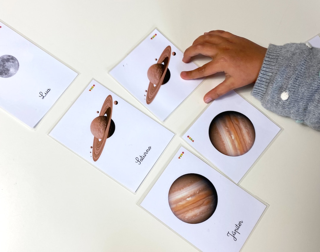 SPACE Montessori Cards, Solar System Flash Cards, Science Three Part ...