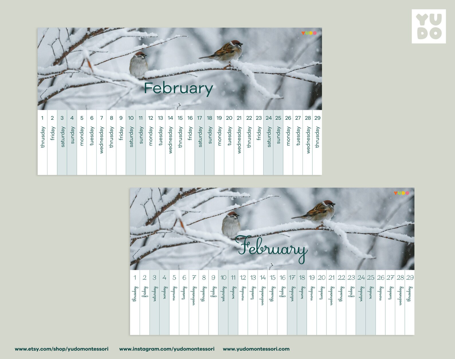 Montessori Linear Calendar 2024, Printable Classroom Calendar PDF ...