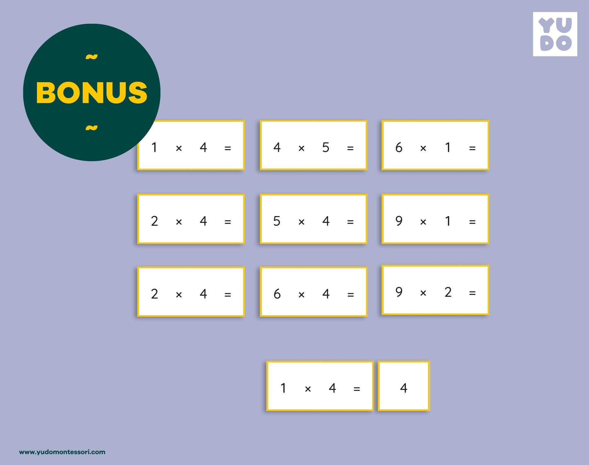 Montessori Multiplication Charts With Instructions, Board Printable ...