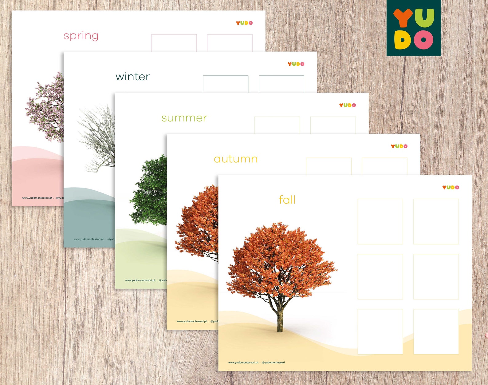 SEASONS Activity for Toddlers, Portuguese Language, Four Seasons ...