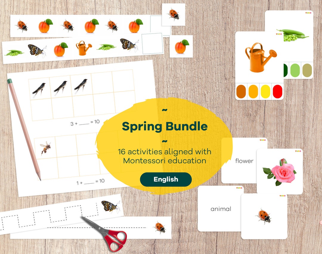 SPRING BUNDLE Activities for Kids, Spring Learning Montessori Friendly ...