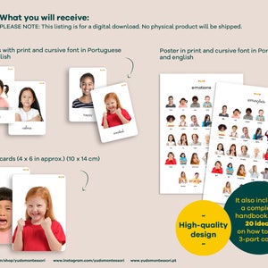 REAL EMOTIONS Montessori 3 Part Card for Print, Digital Classified ...