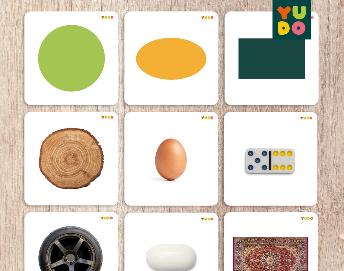 GEOMETRIC SHAPES Matching Cards, Early Math Sorting Activity, Primary ...