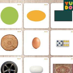 GEOMETRIC SHAPES Matching Cards, Early Math Sorting Activity, Primary ...