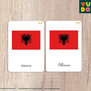 Montessori Flags of Europe 3-part Cards, Geography for Kids, Vocabulary ...