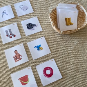 36 Picture Association Cards, Montessori Matching Game, Things That Go ...