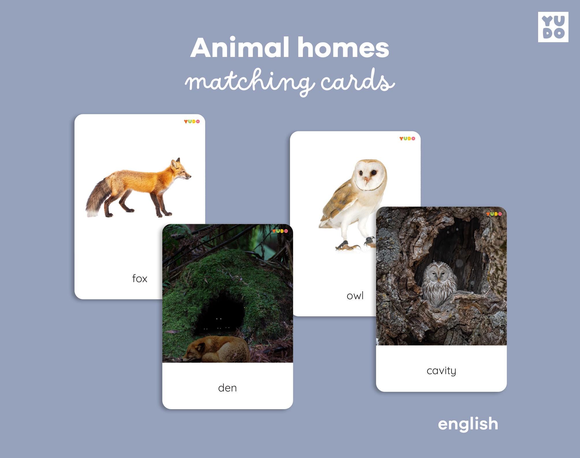 28 Montessori Animal Homes 3 Part Cards for Kids, Animals and Their ...