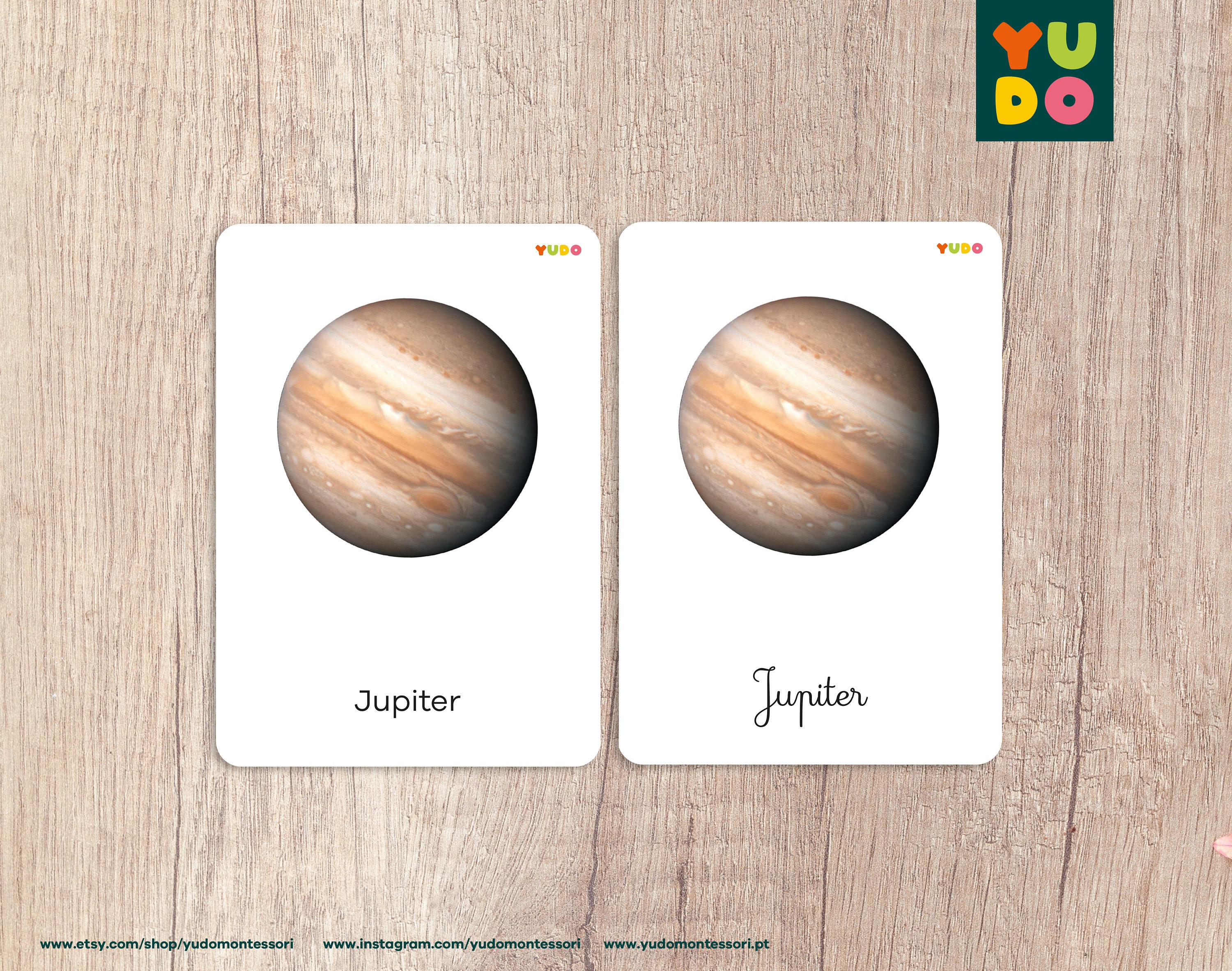 SOLAR SYSTEM. Montessori 3-part Cards. Nomenclature Cards With Two ...